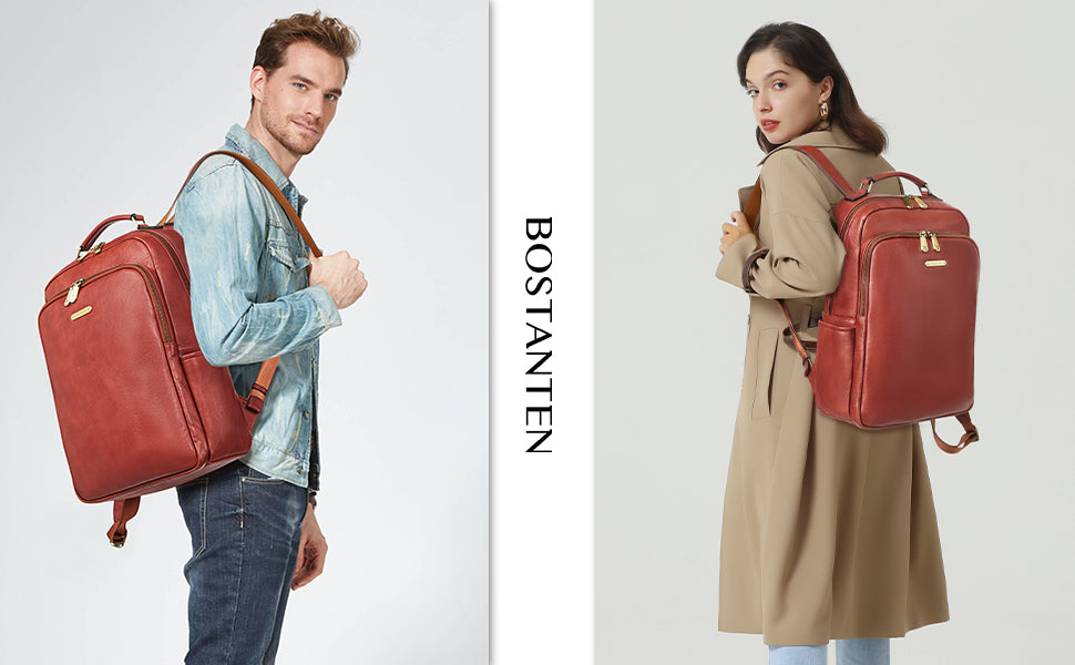 Stylish Men's Leather Designer Backpack | Bostanten – BOSTANTEN