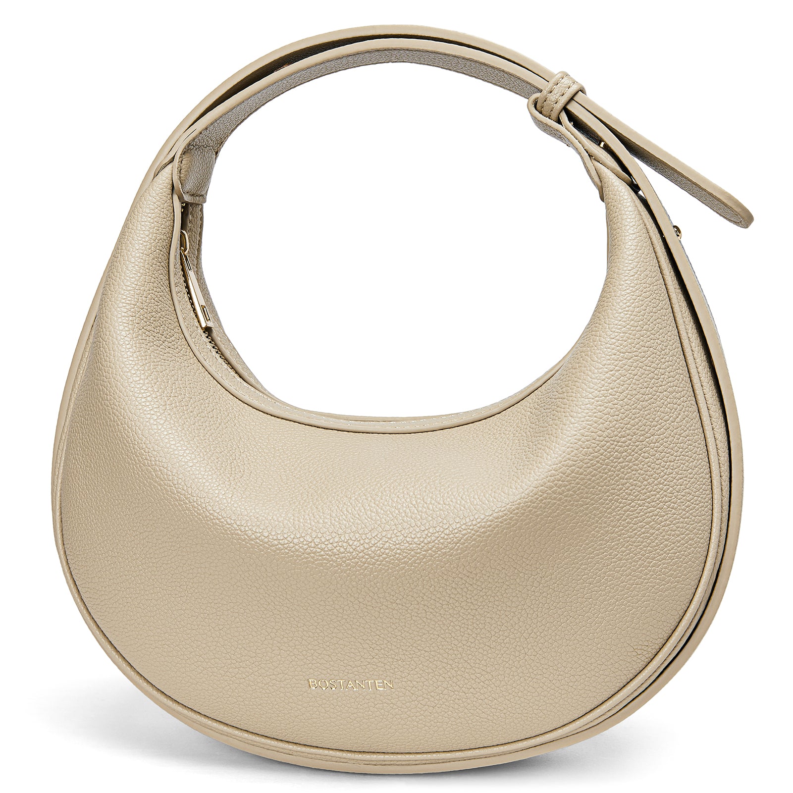 Elegant Crescent Moon White Leather Hobo Bag - Chic and Versatile ...