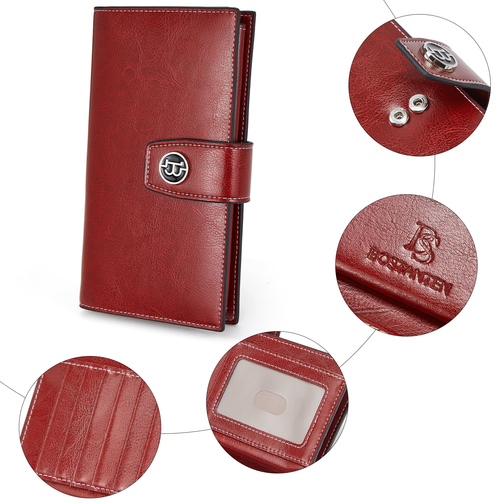 Lomy RFID Genuine Leather Wallet For Women With Zipper Pocket ...