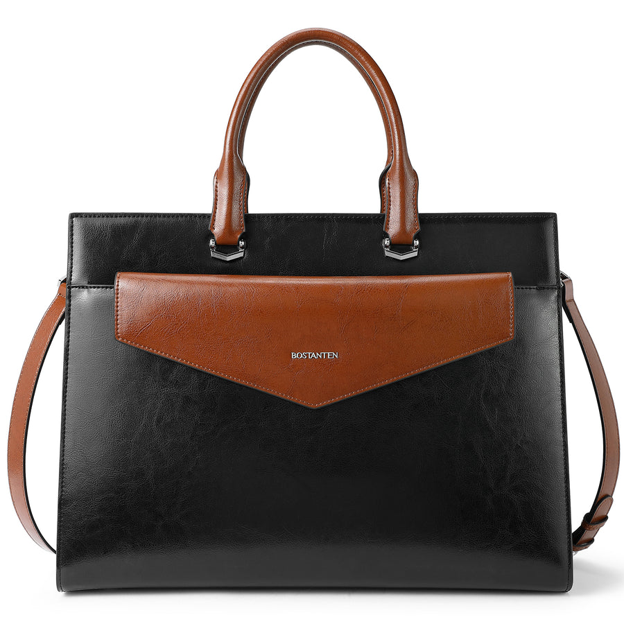 Modern Leather Briefcase Designed For Business Women—— BOSTANTEN