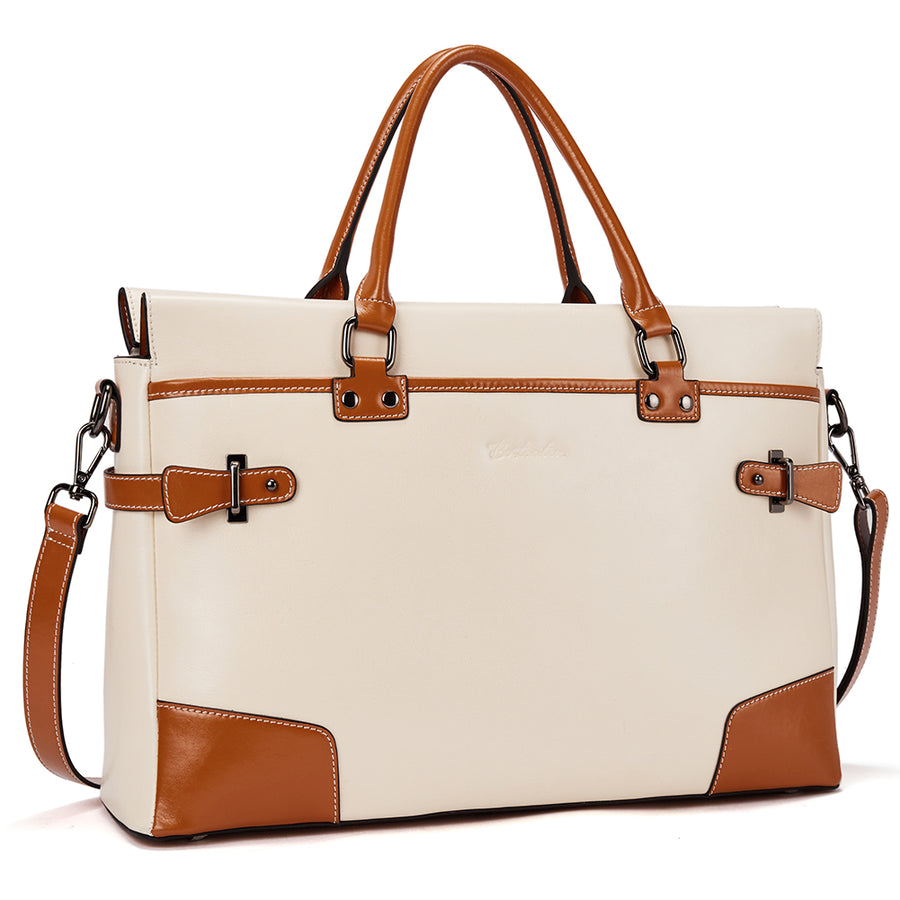 Modern Leather Briefcase Designed For Business Women—— BOSTANTEN