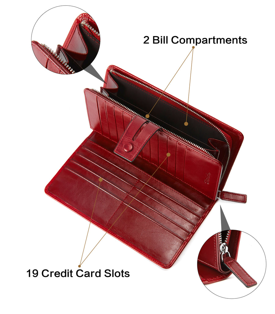 Lnna Checkbook Wallet Large Capacity Cash Cluth Purses —— Bostanten ...